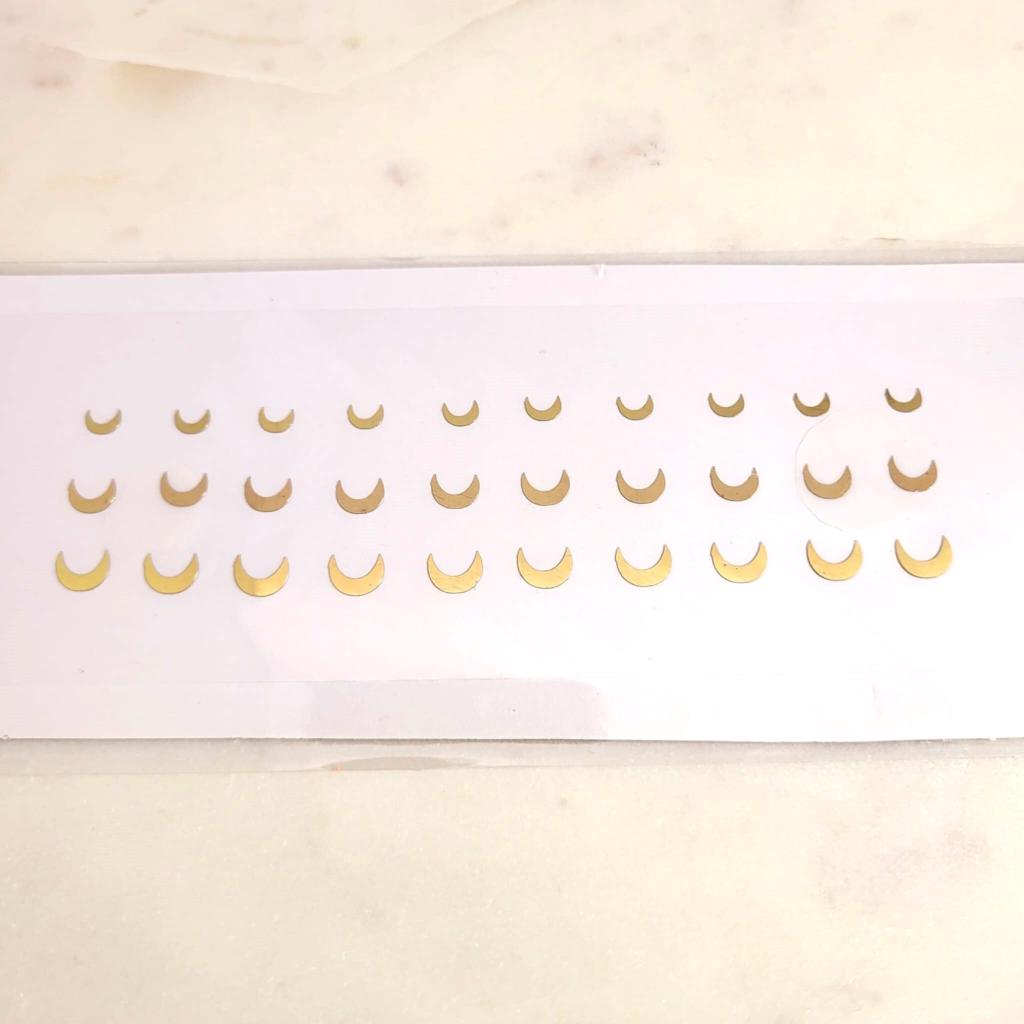 30 Half Moon Bindis in Crescent Shape / Bindi Stickers / Face Jewel ...