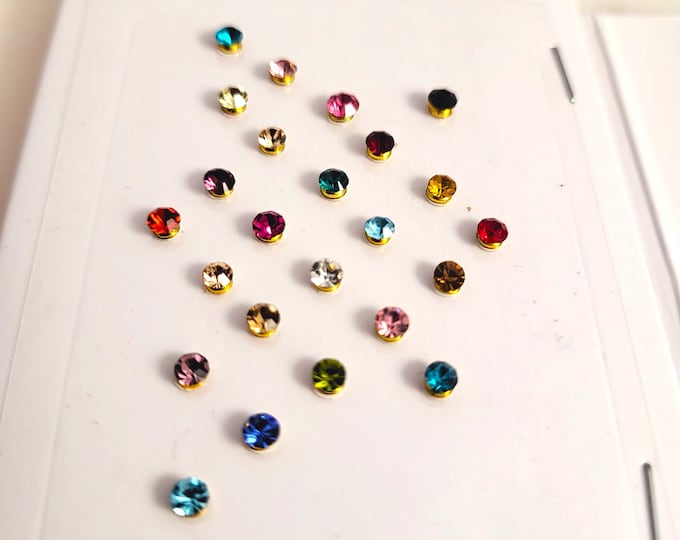 24 Diamond Stud Bindis. Crystal Stone Jewel Gem Bindi - Etsy