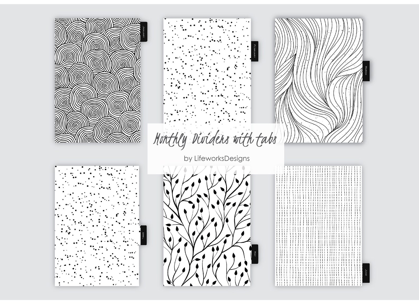 Junior Dividers With Mylar Tabs For: Arc, Tul, Levenger, Circa, Binder ...