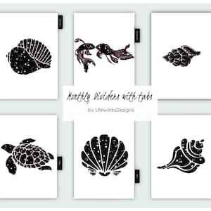 A5 Sea Shells Monthly Dividers W Mylar Tabs Kikki K Gillio Van Der Spek ...
