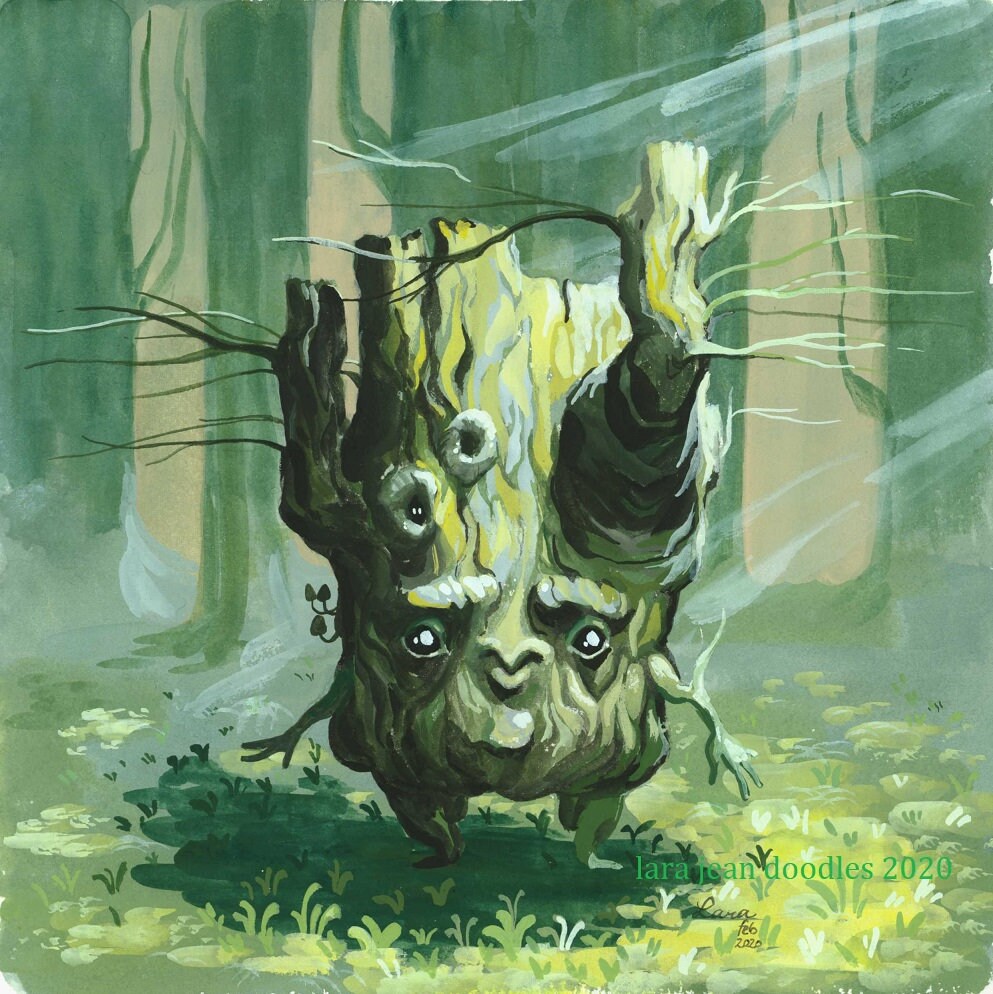 Forest Fellow, Art Print Giclee Tree Ent Fantasy Art Forest - Etsy