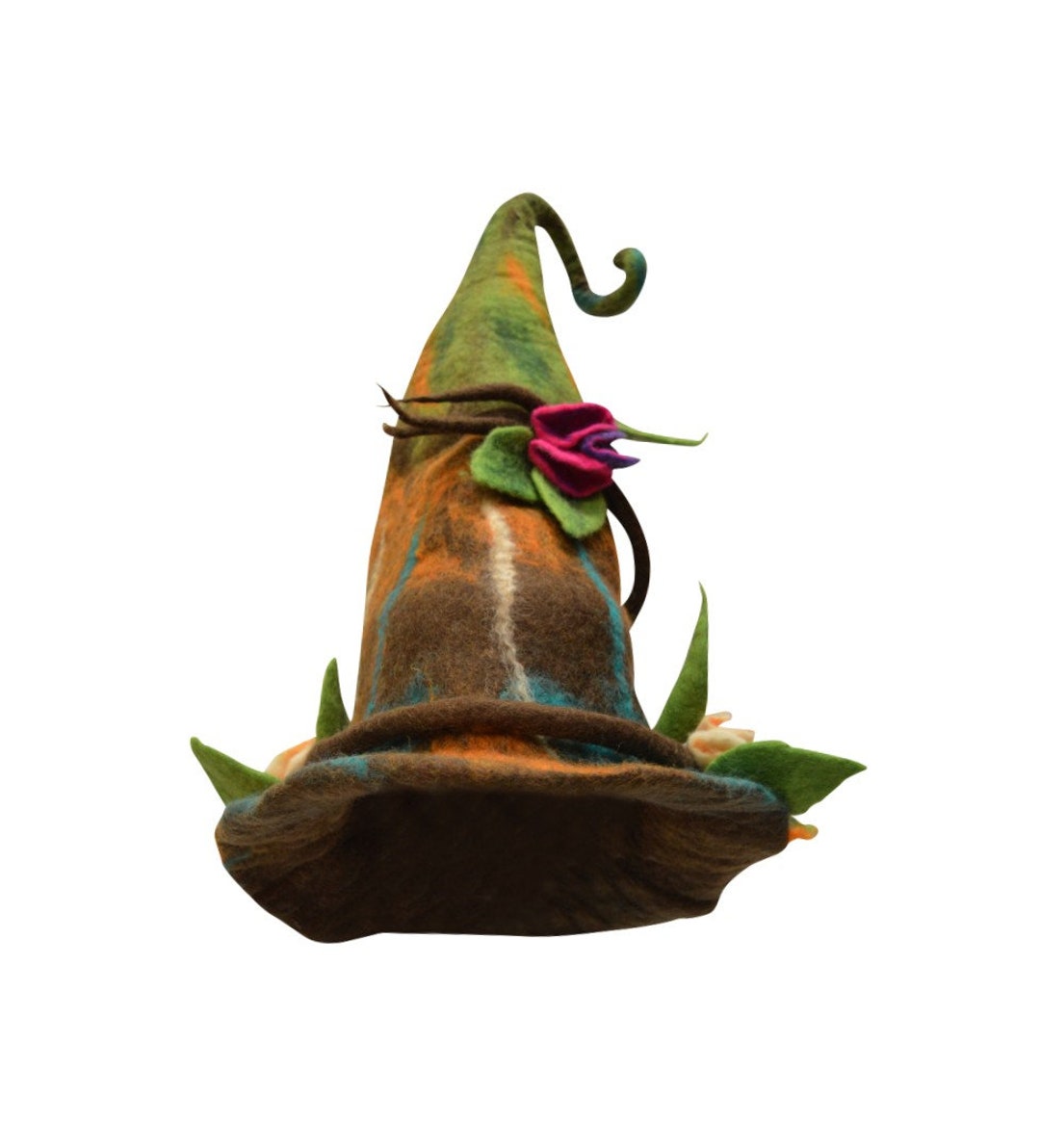 Handmade Felt Boho Funky Mythical Flower Vine Hat Hippie - Etsy