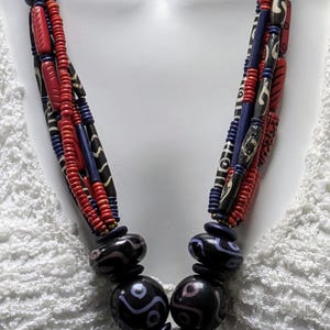 Retro Bohemian Abstract Circle Pendant Layered Multi Sized Bead ...