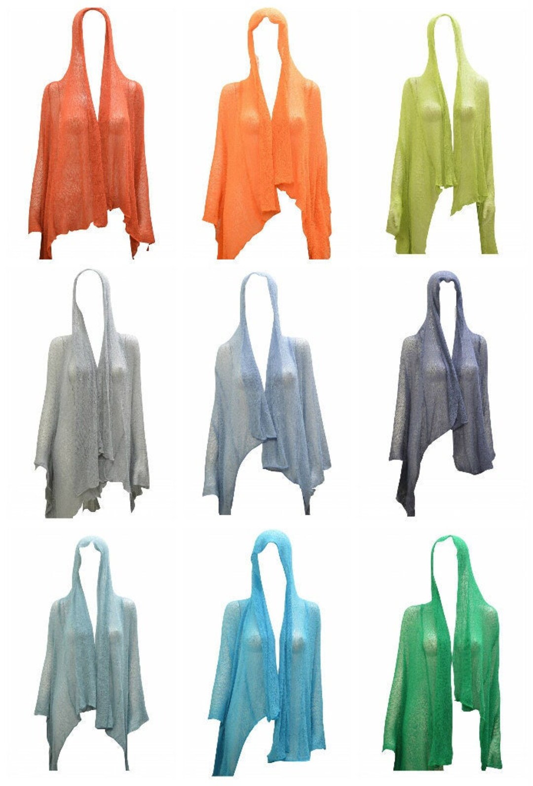 Damen Strick Shrug Boho Crochet Hood Cardigan Lange Cover Up Top Free ...