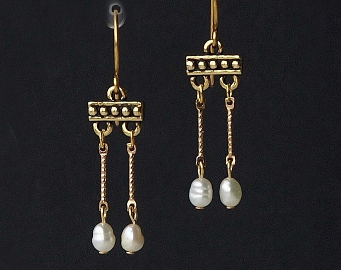 Roman Pearl Earrings Roman Crotalia Earrings Roman - Etsy
