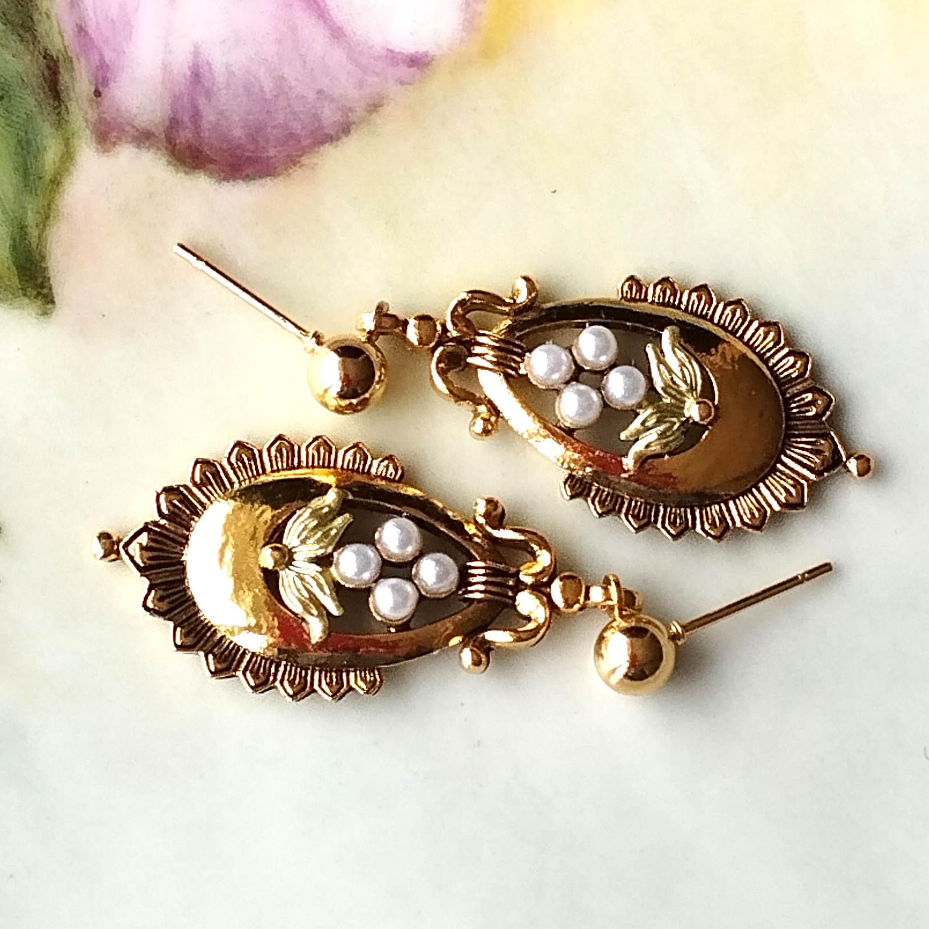 Victorian Reproduction Earrings, Historical Replica, Vintage Earrings ...