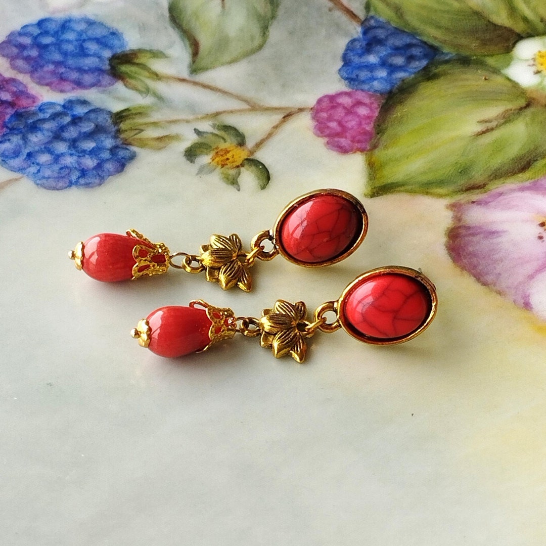 Victorian Reproduction Earrings, Historical Replica, Victorian Replica ...