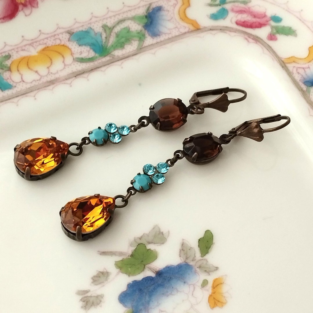 Crystal Earrings, Regency Reproduction Georgian Replica, Jane Austen ...