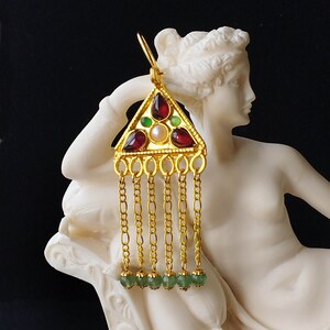 Roman Reproduction Earrings, Historical Replica, Gemstone Earrings ...