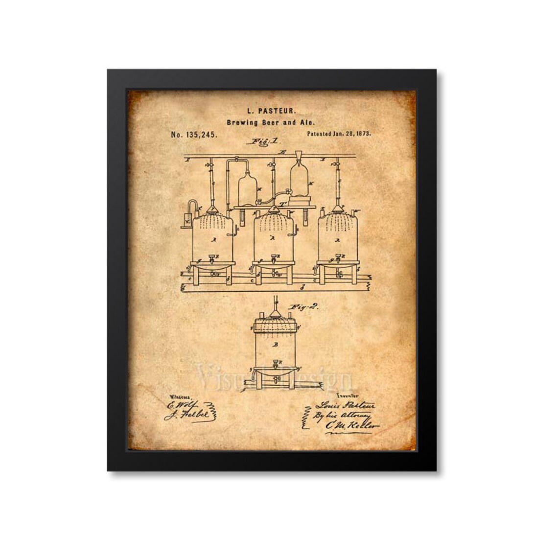 Patent Print - Brewing Beer and Ale Art Print From 1873 - Patent Poster ...