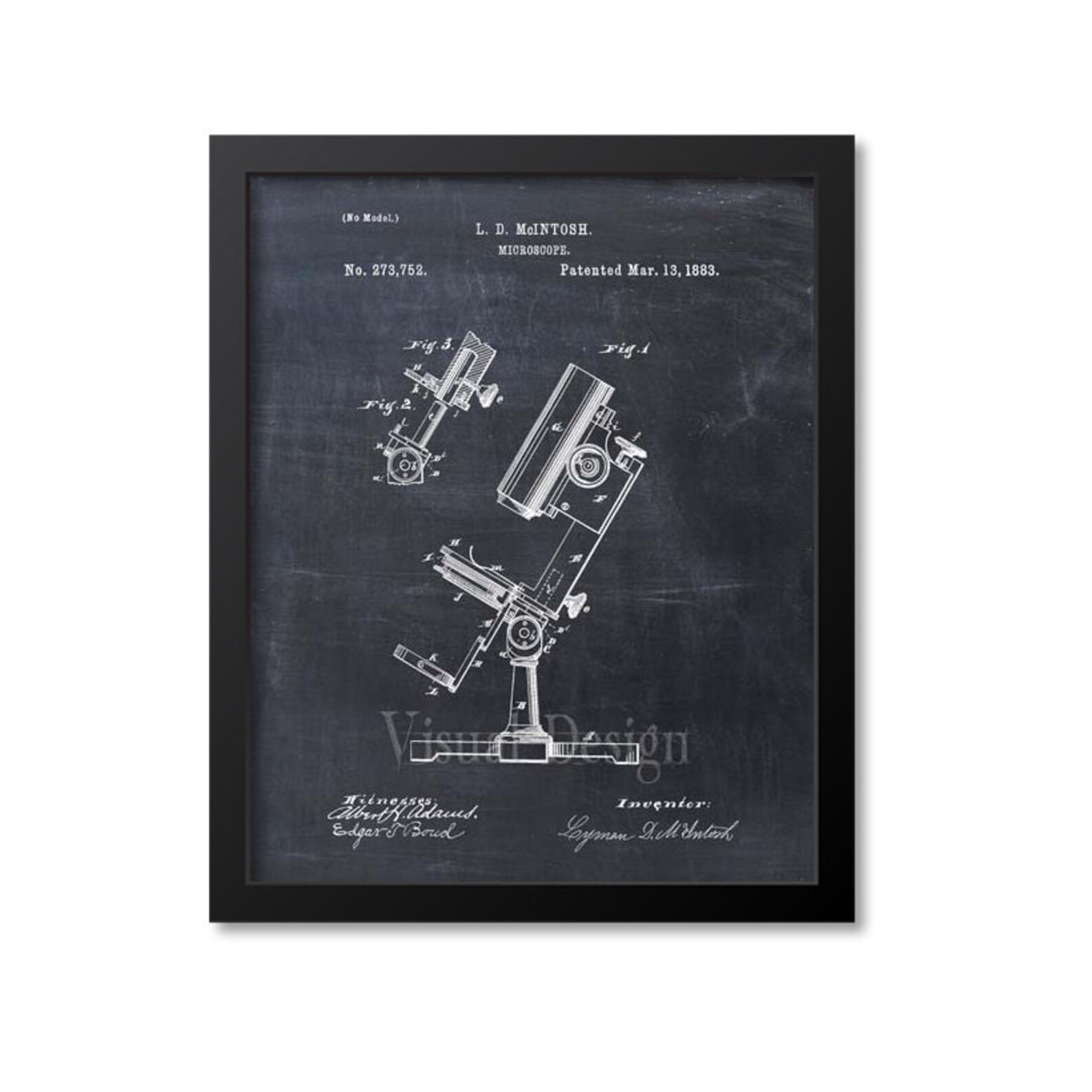 Microscope Patent Print Microscope Art Print | Etsy