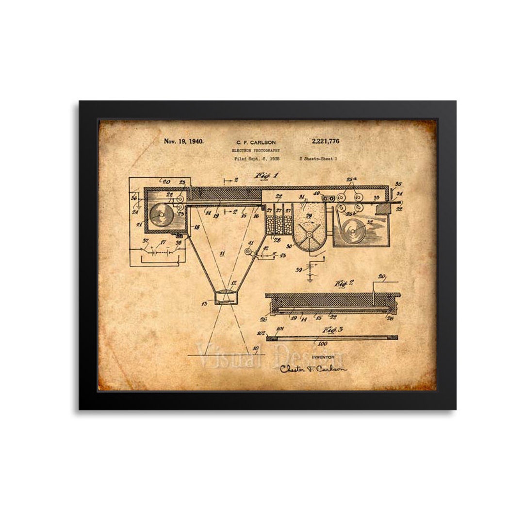 Photocopier Patent Print From 1940 - Patent Art Print - Patent Poster ...