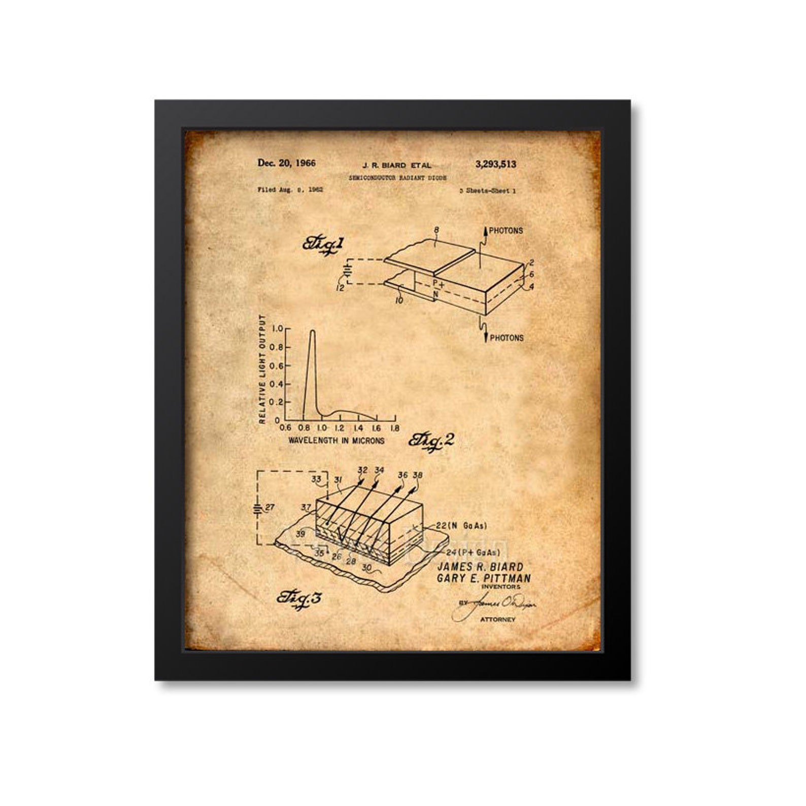LED Light Patent Print Light Bulb Lamp Patent Art Print - Etsy