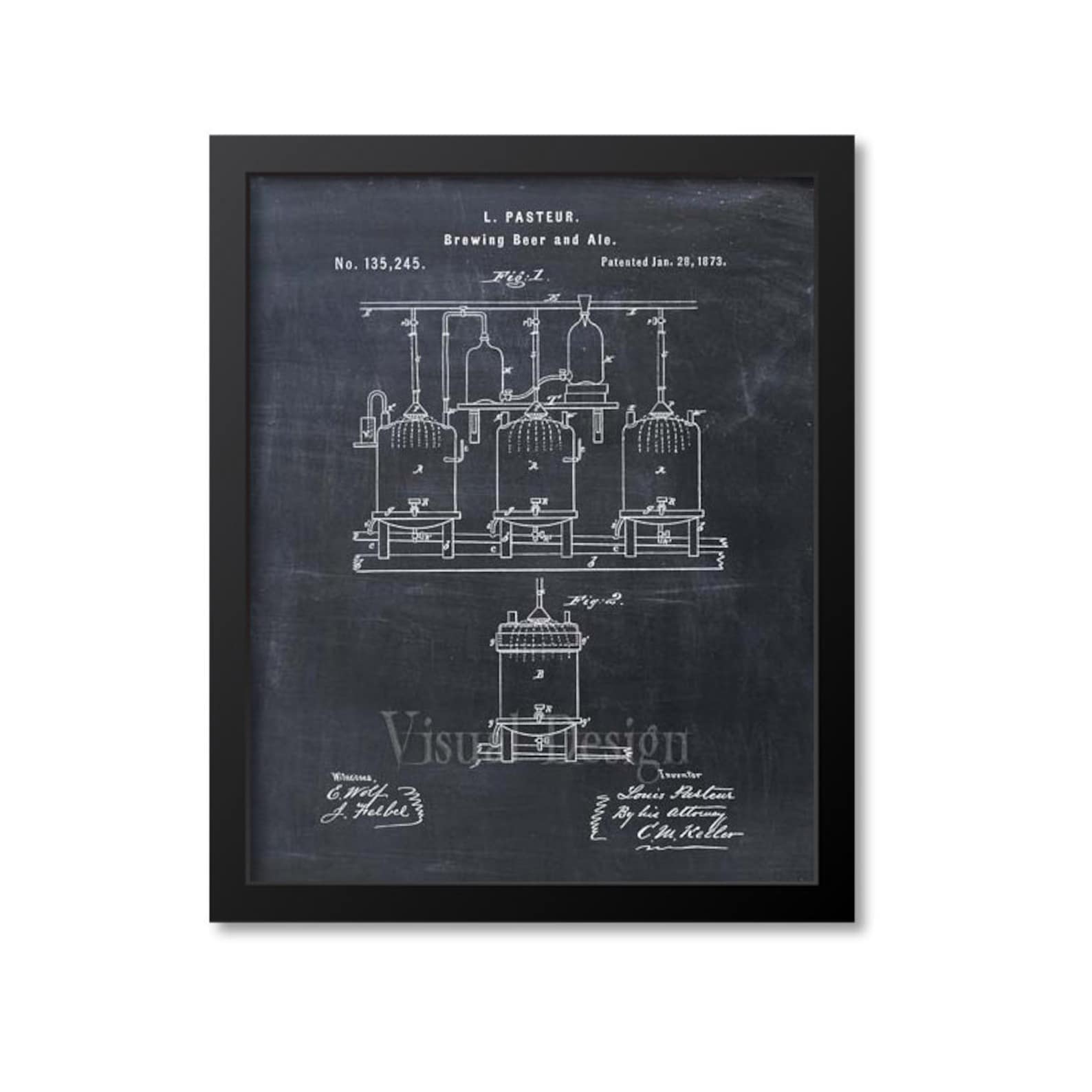 Patent Print - Brewing Beer and Ale Art Print From 1873 - Patent Poster ...