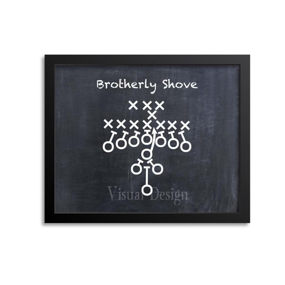 Brotherly Shove Football Play - Tush Push Football Art - Philadelphia ...