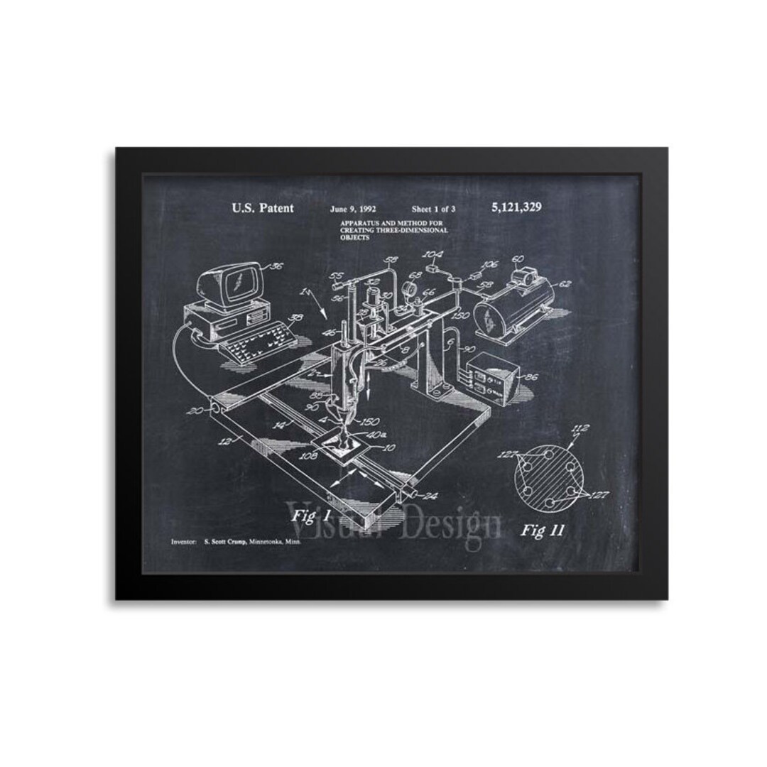 3D Printer Patent Print Patent Art Print Patent Poster Blueprint - Etsy