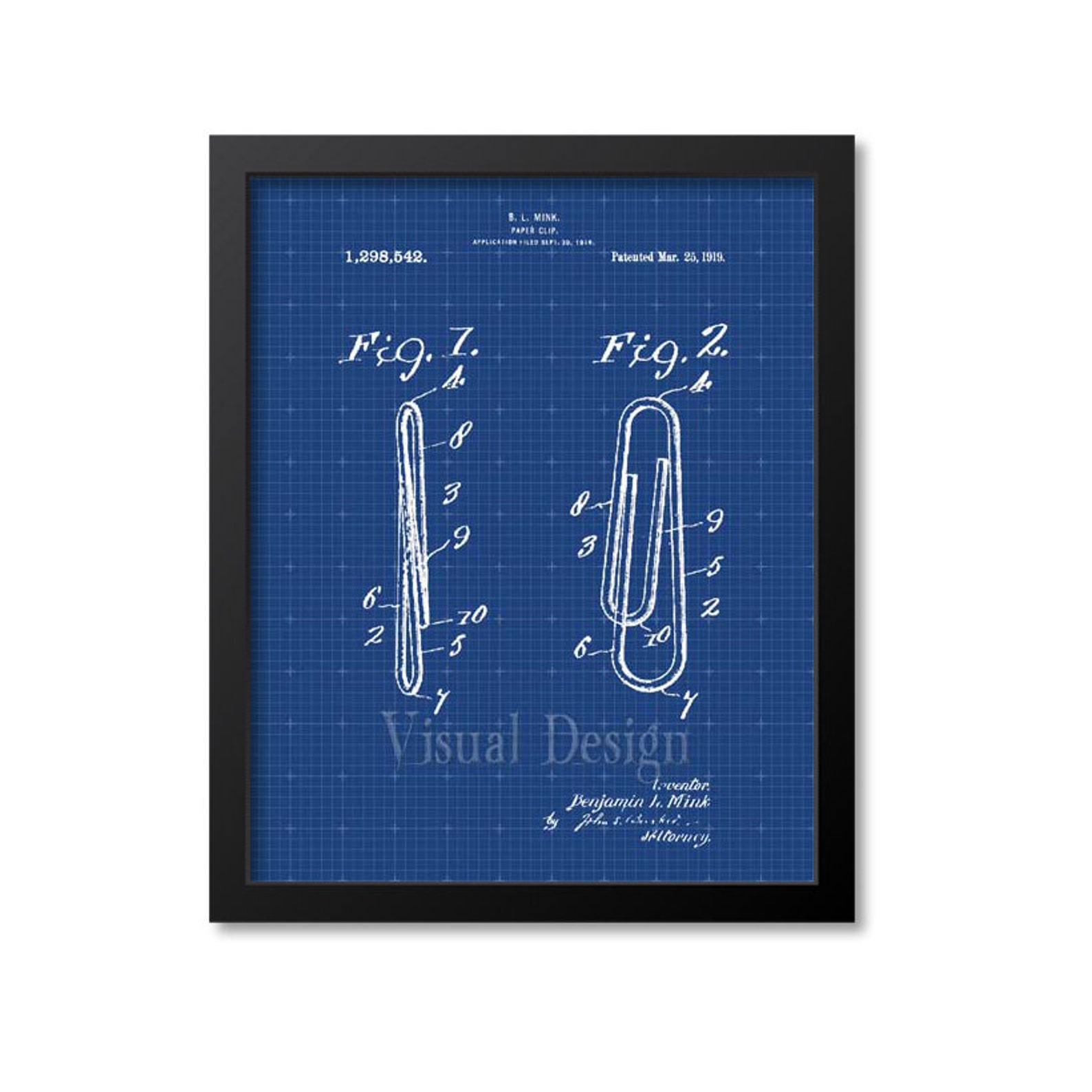 Paper Clip Patent Print Paper Clip Patent Art Patent Print Patent ...