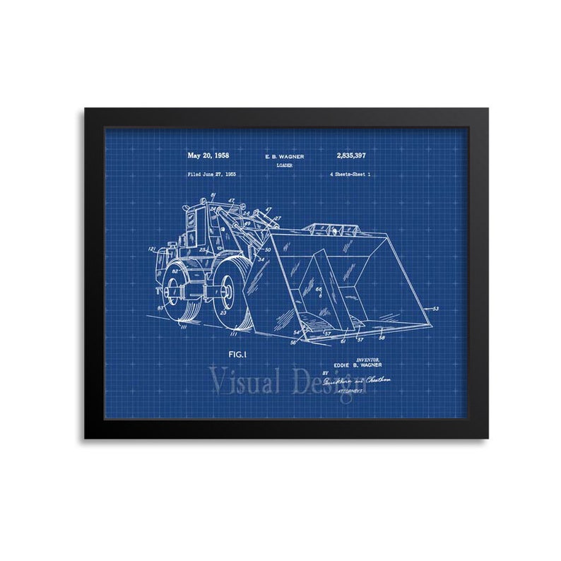Front End Loader Patent Print Art Construction Art Heavy | Etsy