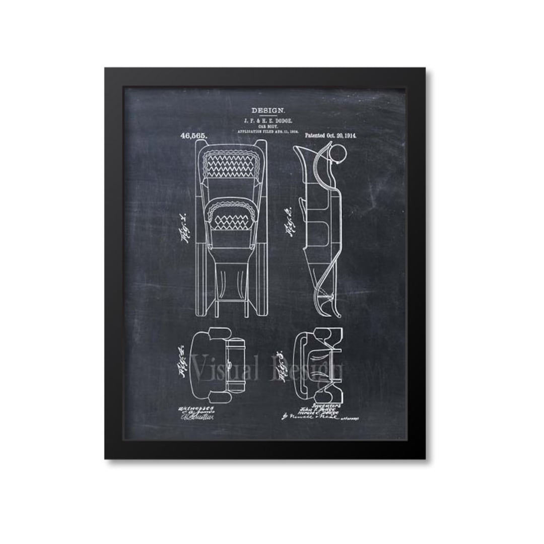 Car Body Patent Print From 1914 - Patent Art Print - Patent Poster ...
