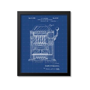 Slot Machine Patent Print, Gambler Gift, Patent Art Poster, Gaming ...