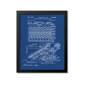 ENIAC Mainframe Computer Patent Print, ENIAC Computer Art, First ...