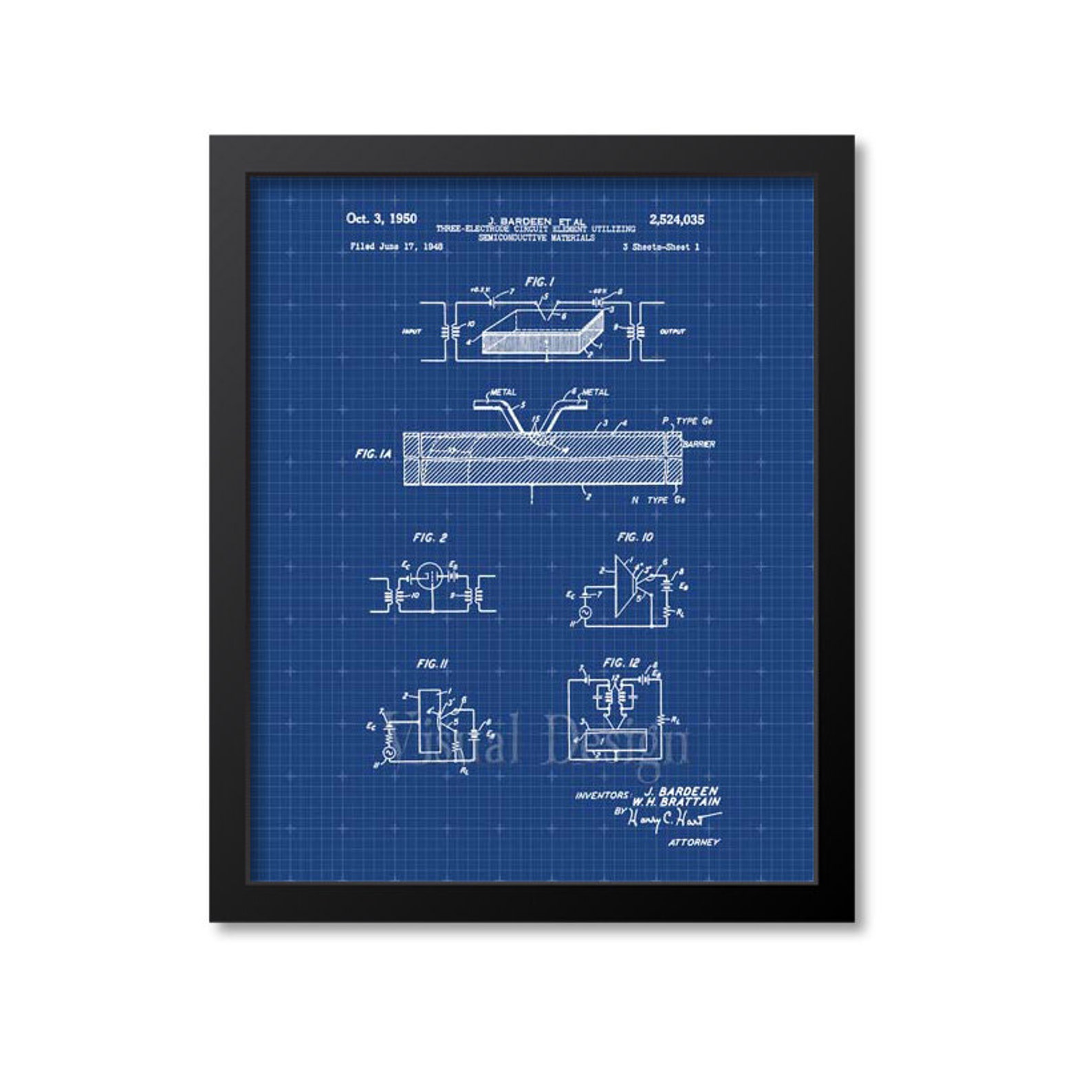 Transistor Patent Print - Patent Art Print - Patent Poster - Computer ...