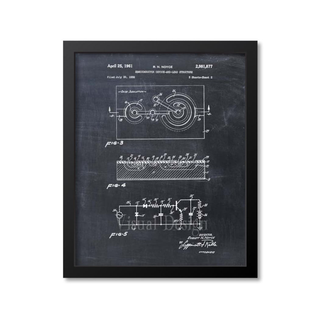 First Semiconductor Patent Print - Semiconductor Patent Art Print ...