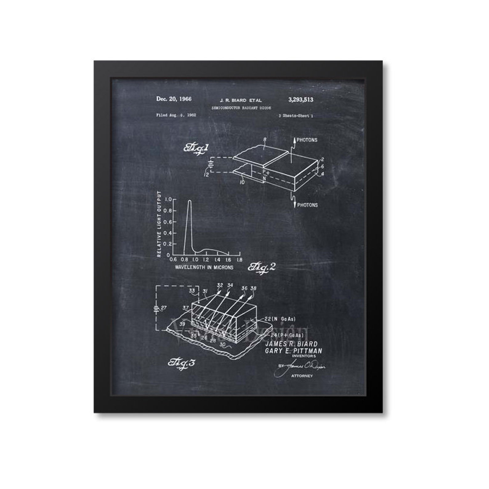 LED Light Patent Print Light Bulb Lamp Patent Art Print - Etsy