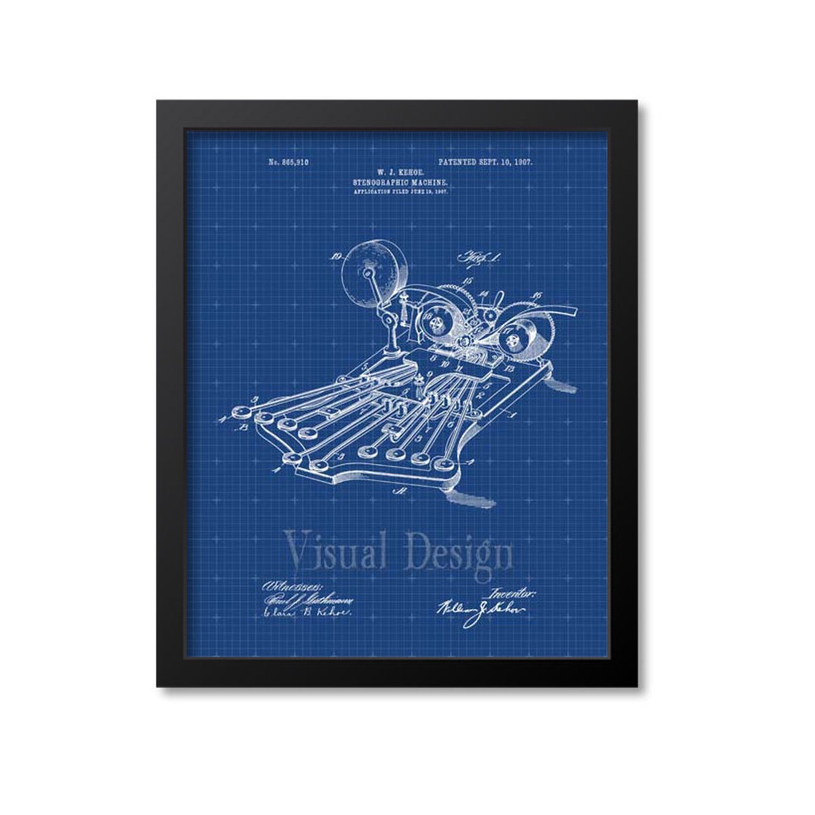 Court Reporter Stenotype Patent Print, Stenotype Patent Art, Stenograph ...