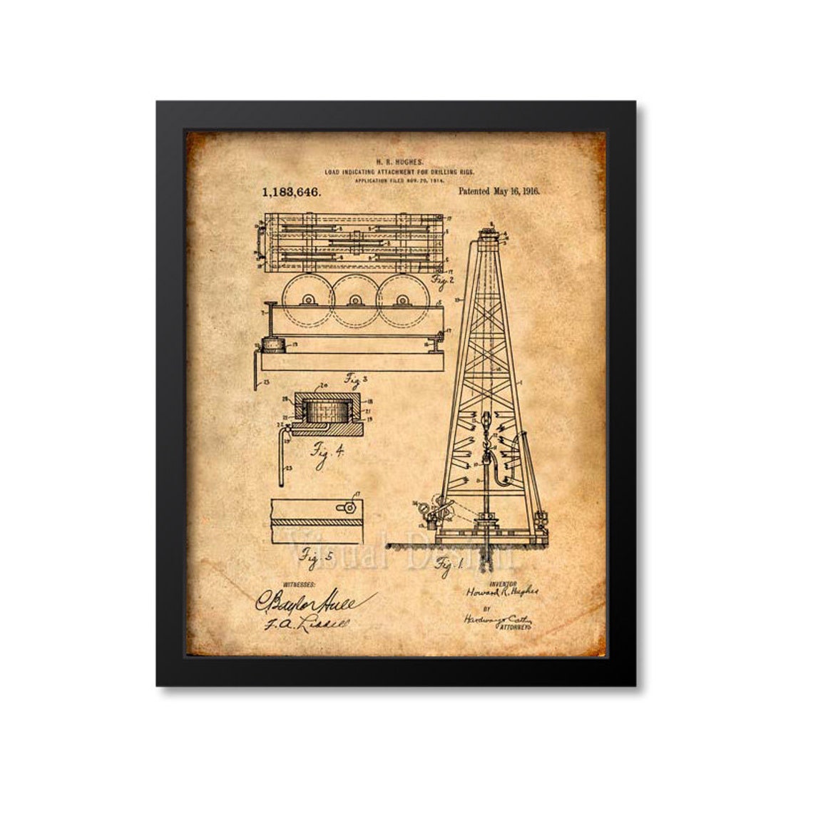 Oil Drilling Rig Patent Print Oil Derrick Art Print - Etsy