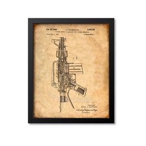 Semi-automatic Rifle Patent Print Rifle Art Print Gun Firearm Weapon - Etsy