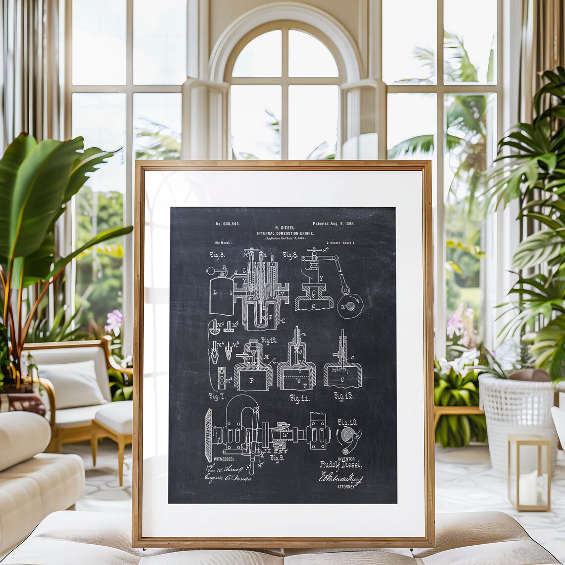 Diesel Engine Patent Print, Diesel Engine Wall Art Print - Etsy