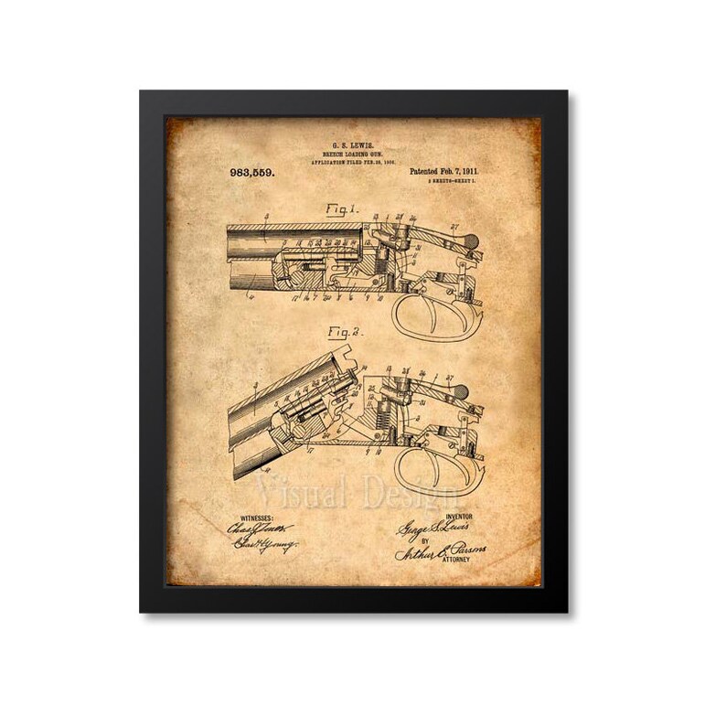 Breech Loading Gun Patent Art Print Patent Poster Gun | Etsy