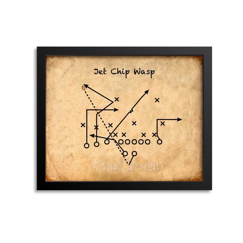 Jet Chip Wasp Football Play Football Art Kansas City | Etsy