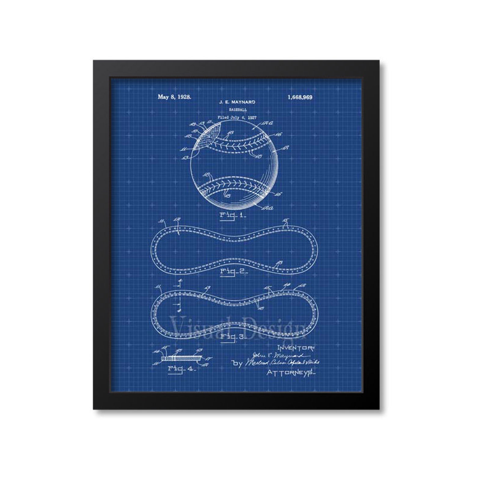 Baseball Patent Print Baseball Art Print - Baseball Coach Gift - Etsy