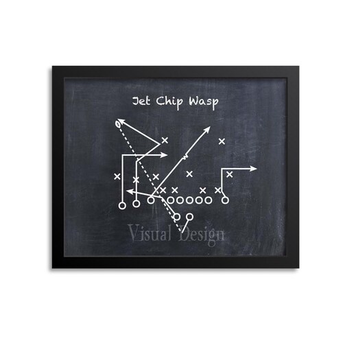 Jet Chip Wasp Football Play Football Art Kansas City - Etsy