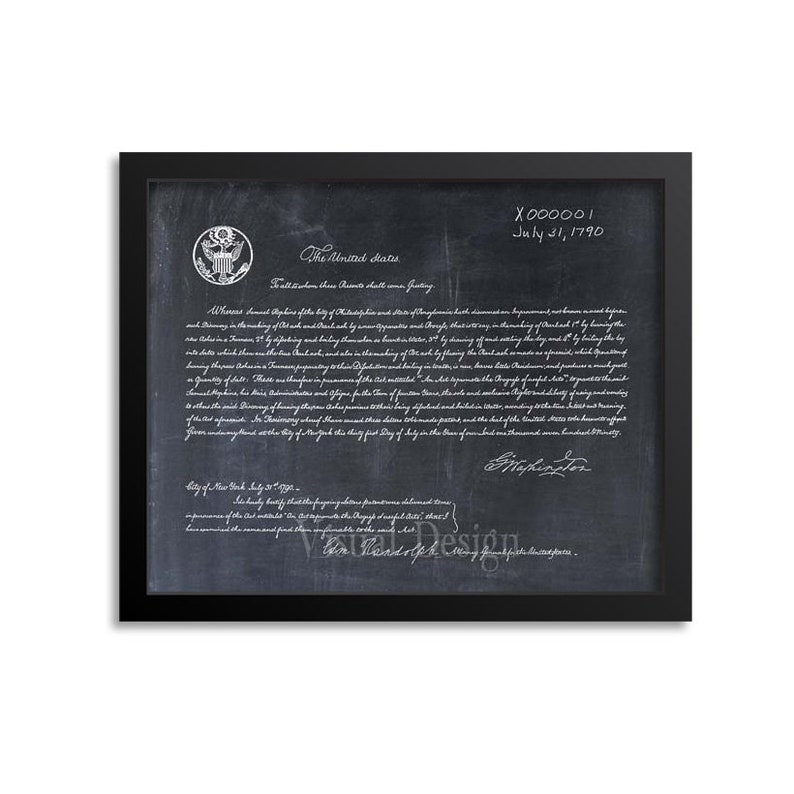 First U.S. Patent Print - Patent Art Print - George Washington - Patent ...