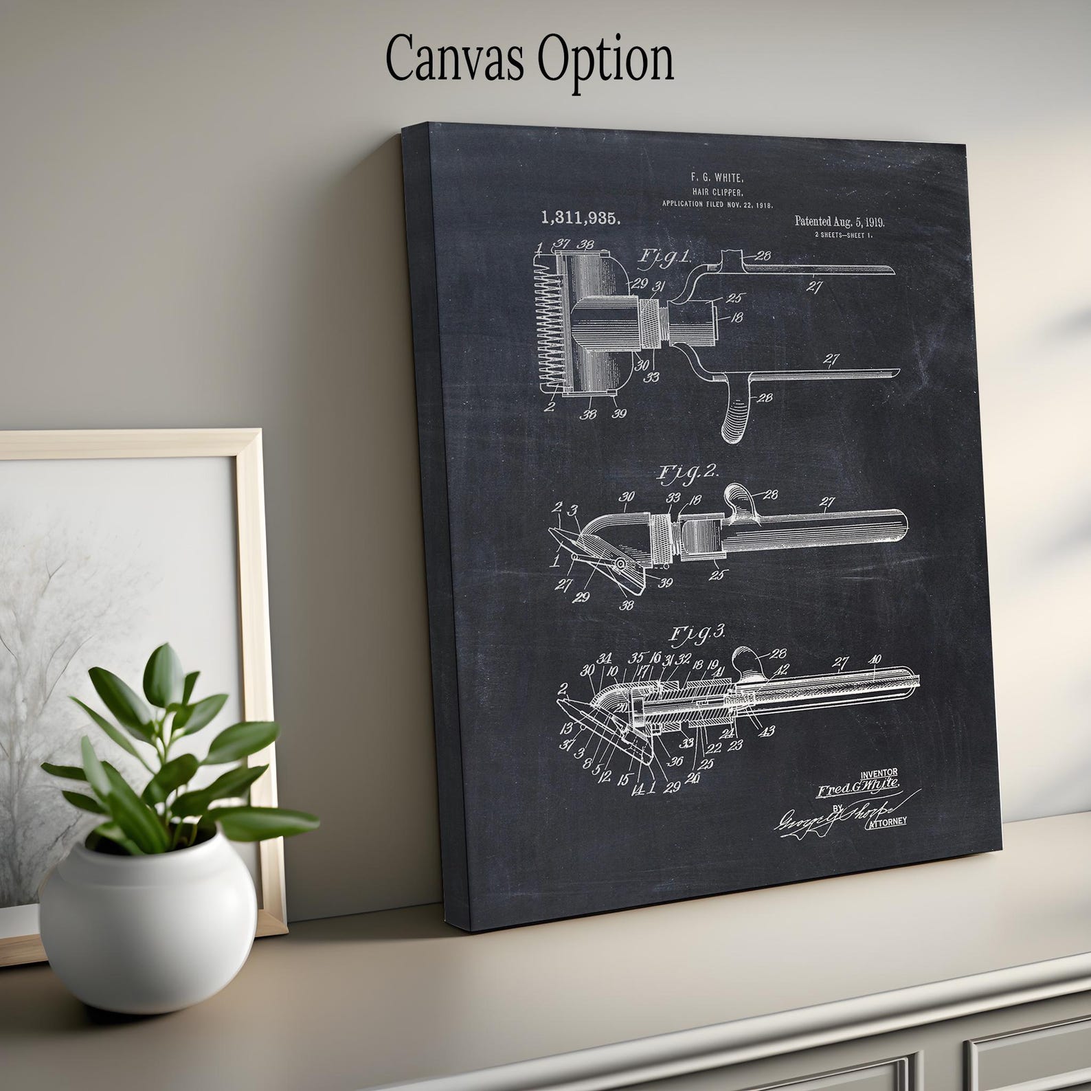 Barber's Hair Clipper Patent Print - Patent Art Print - Patent Poster ...