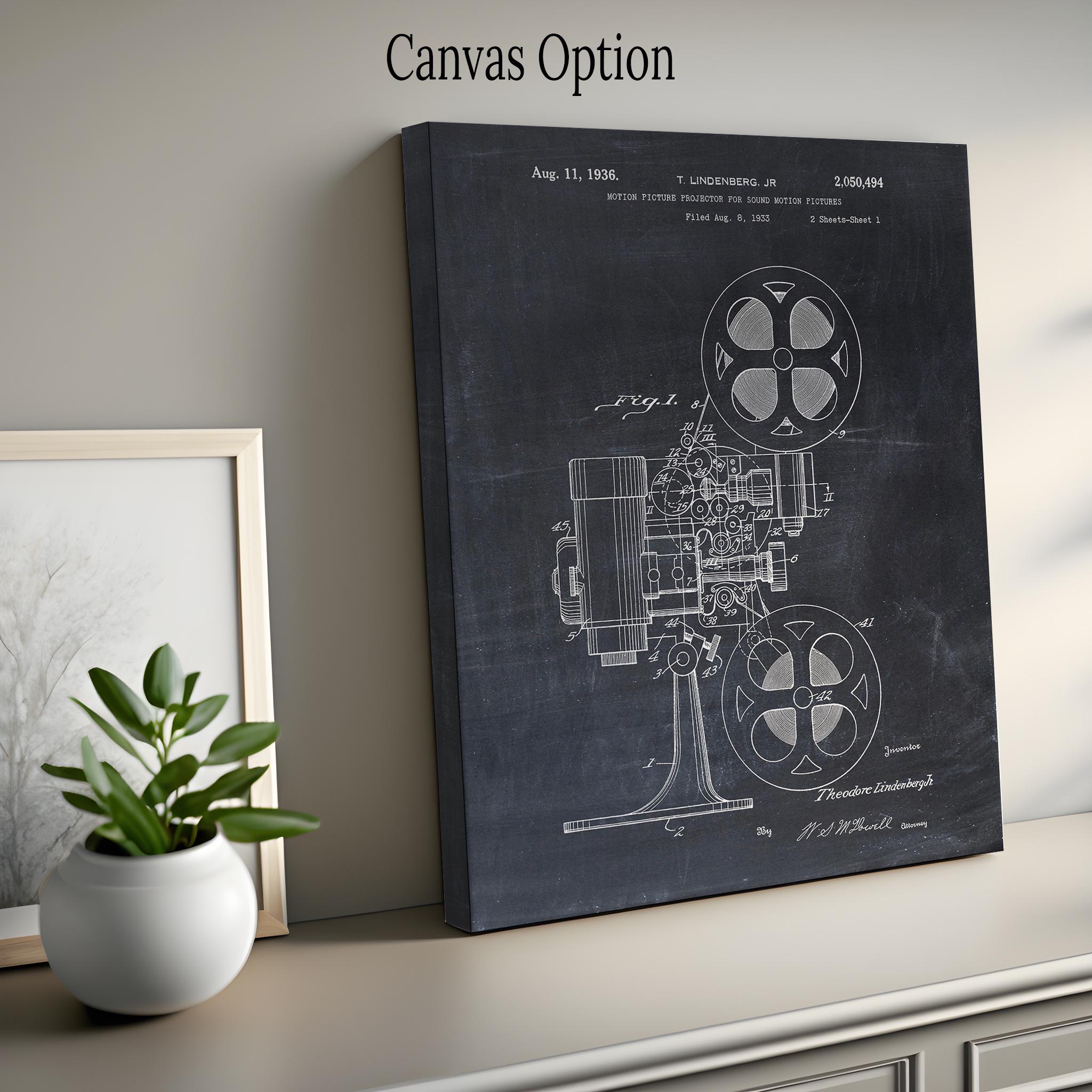 Motion Picture Projector Patent Print, Movie Film Patent Art Print ...