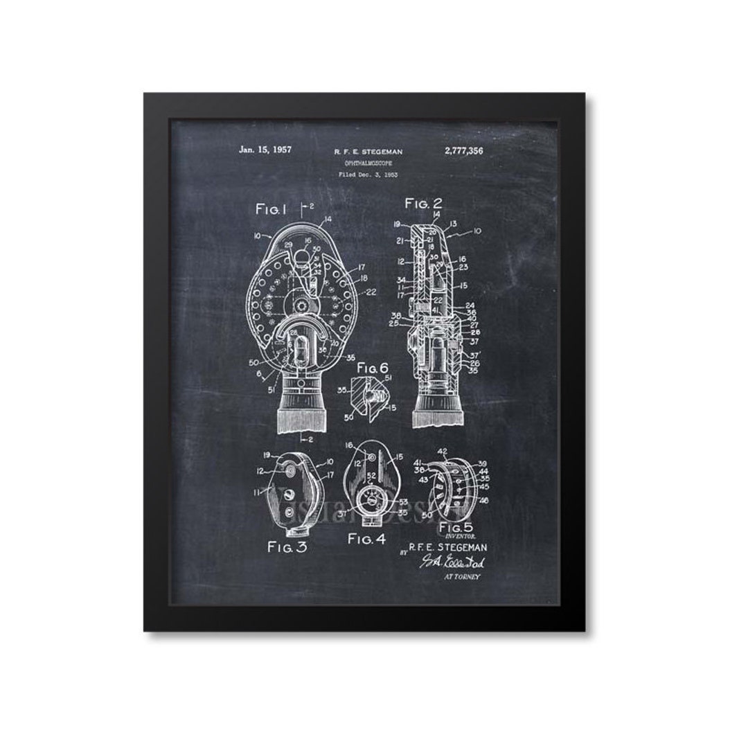 Ophthalmoscope Patent Print - Ophthalmoscope Patent Art Print - Patent ...