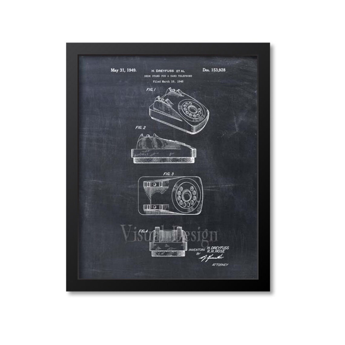 Rotary Dial Telephone Patent Print, Telephone Wall Art Print, Phone ...