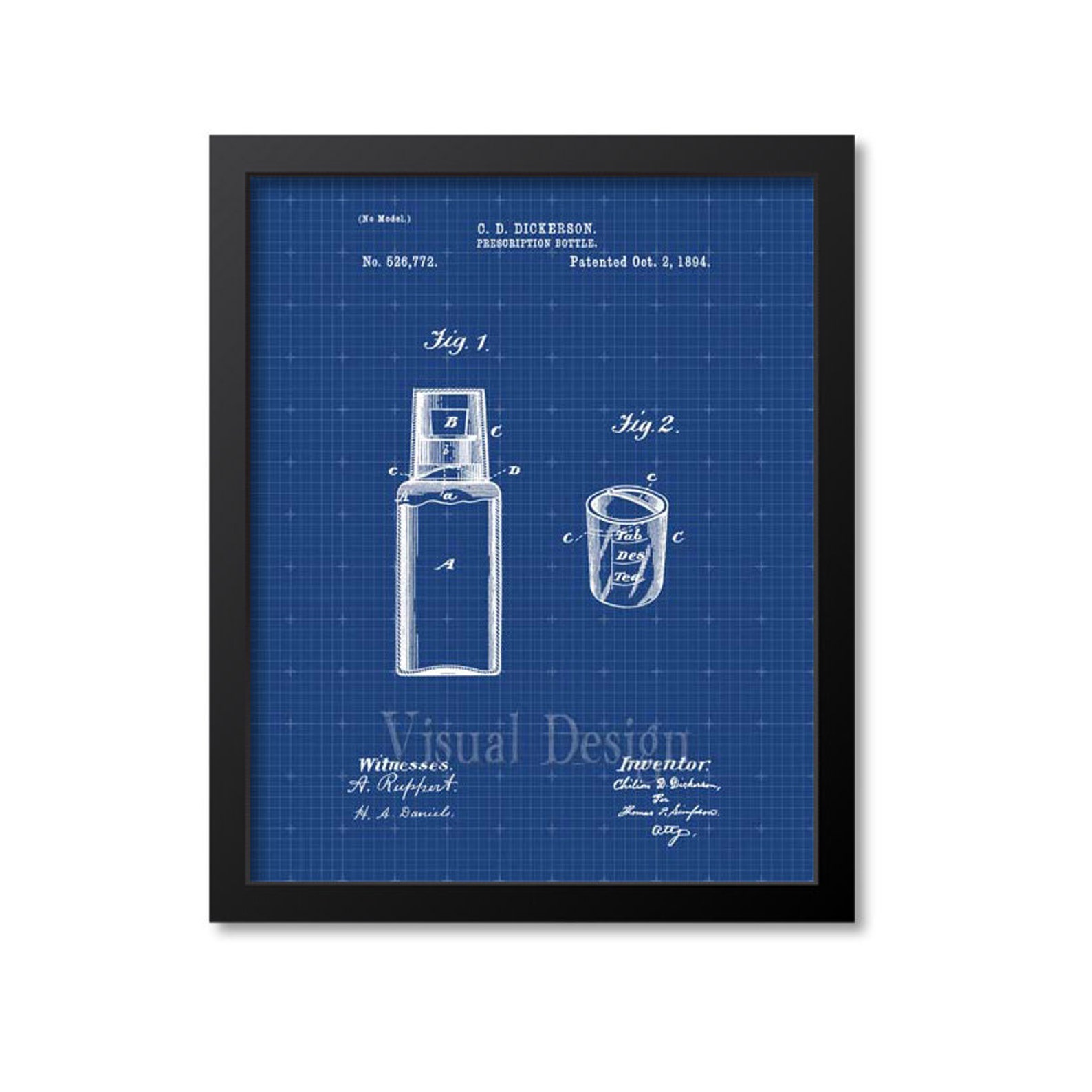 Pharmacist Gift Prescription Bottle Patent Print Patent Art - Etsy