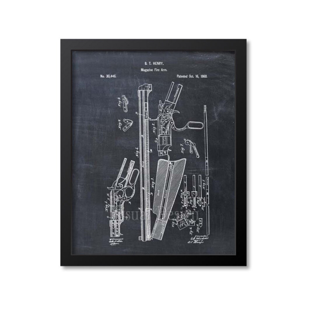 Winchester Repeating Rifle Patent Print Wall Art - Etsy