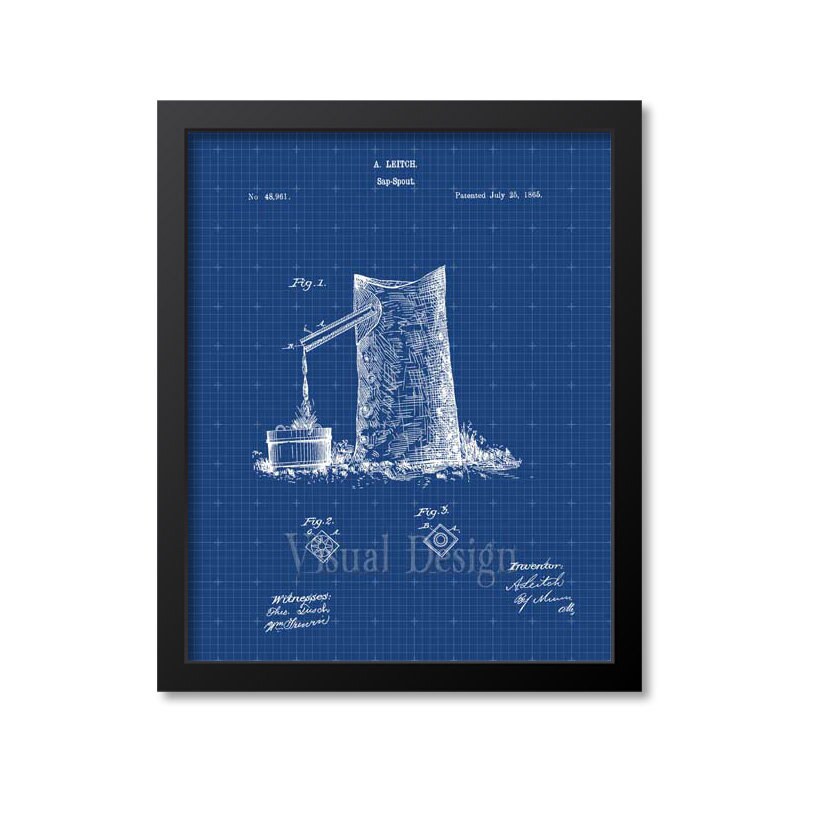 Maple Syrup Tap Patent Print Wall Art Kitchen - Etsy