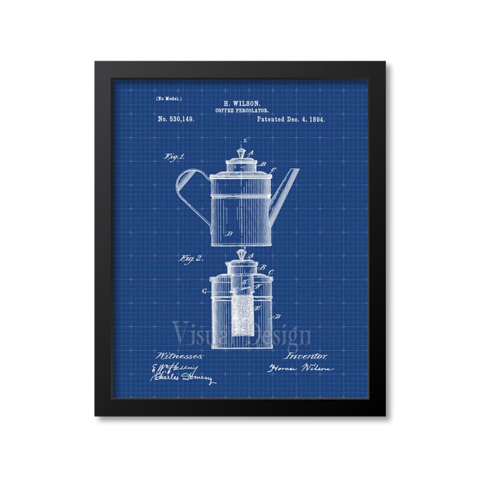 Patent Print - Coffee Pot Patent Art Print Patent Poster - Kitchen Wall ...