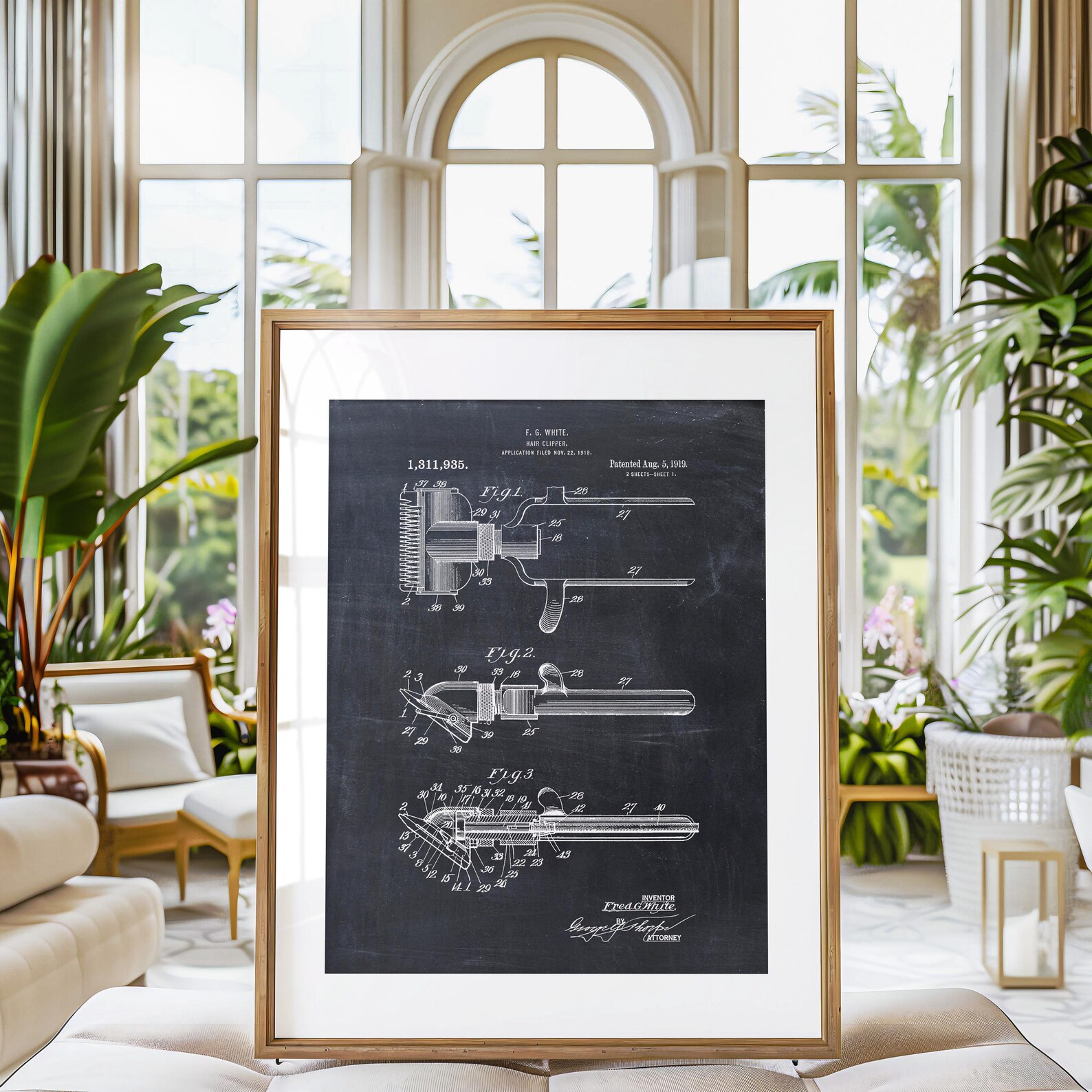 Barber's Hair Clipper Patent Print - Patent Art Print - Patent Poster ...