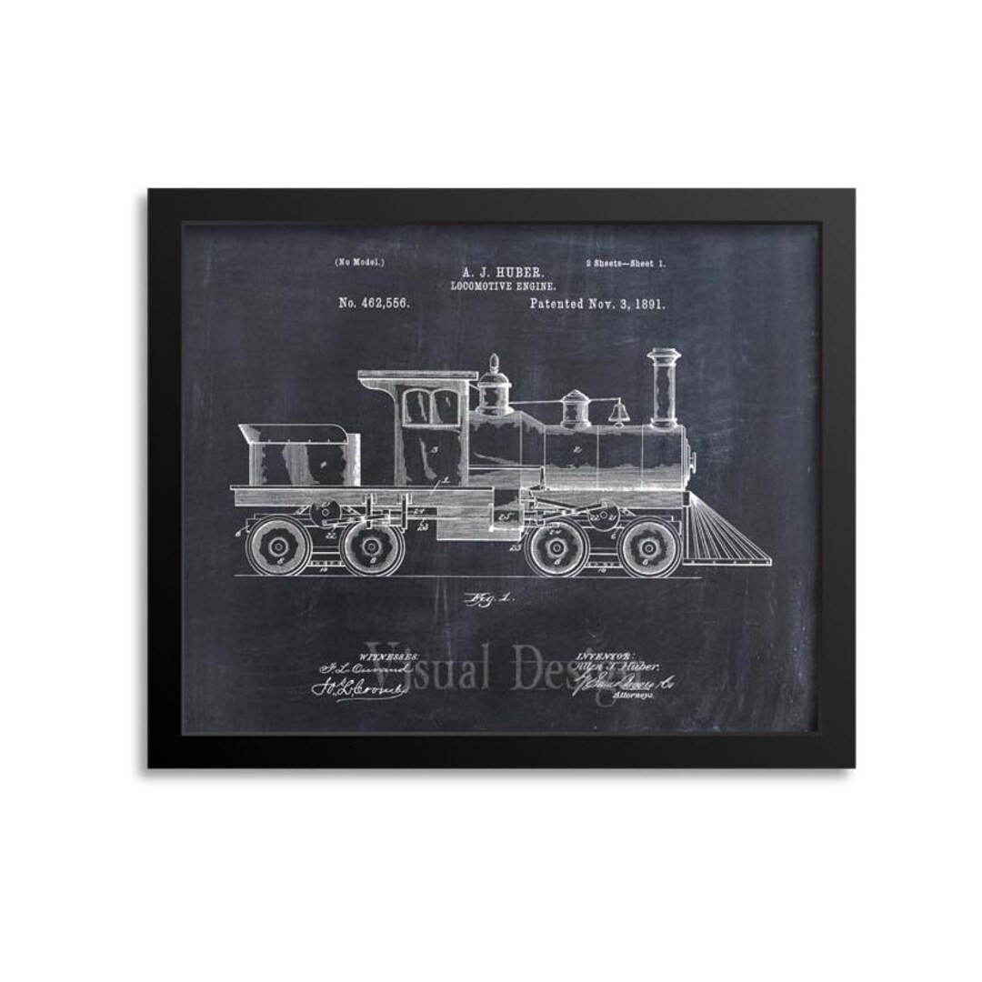 Patent Print of a Locomotive Engine Patent Art Print - Patent Poster ...