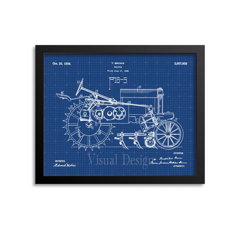 Tractor Patent Print - Patent Art Print - Farming Patent Poster ...