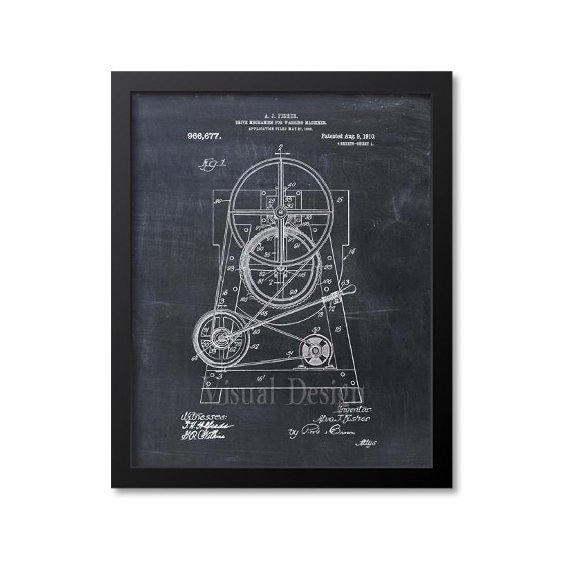 Electric Washing Machine Patent Print Washing Machine Patent Art Print ...