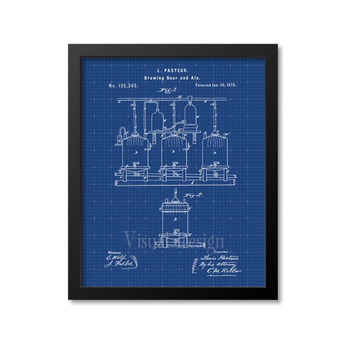 Patent Print - Brewing Beer and Ale Art Print From 1873 - Patent Poster ...